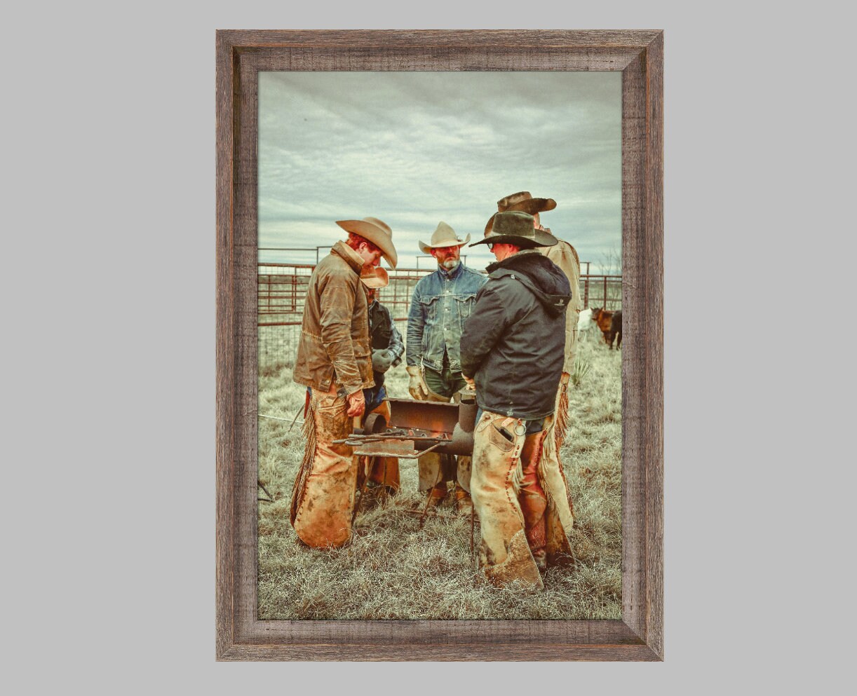Texas Working Cowboys Western Art Print Cowboy Art Home Decor - Etsy