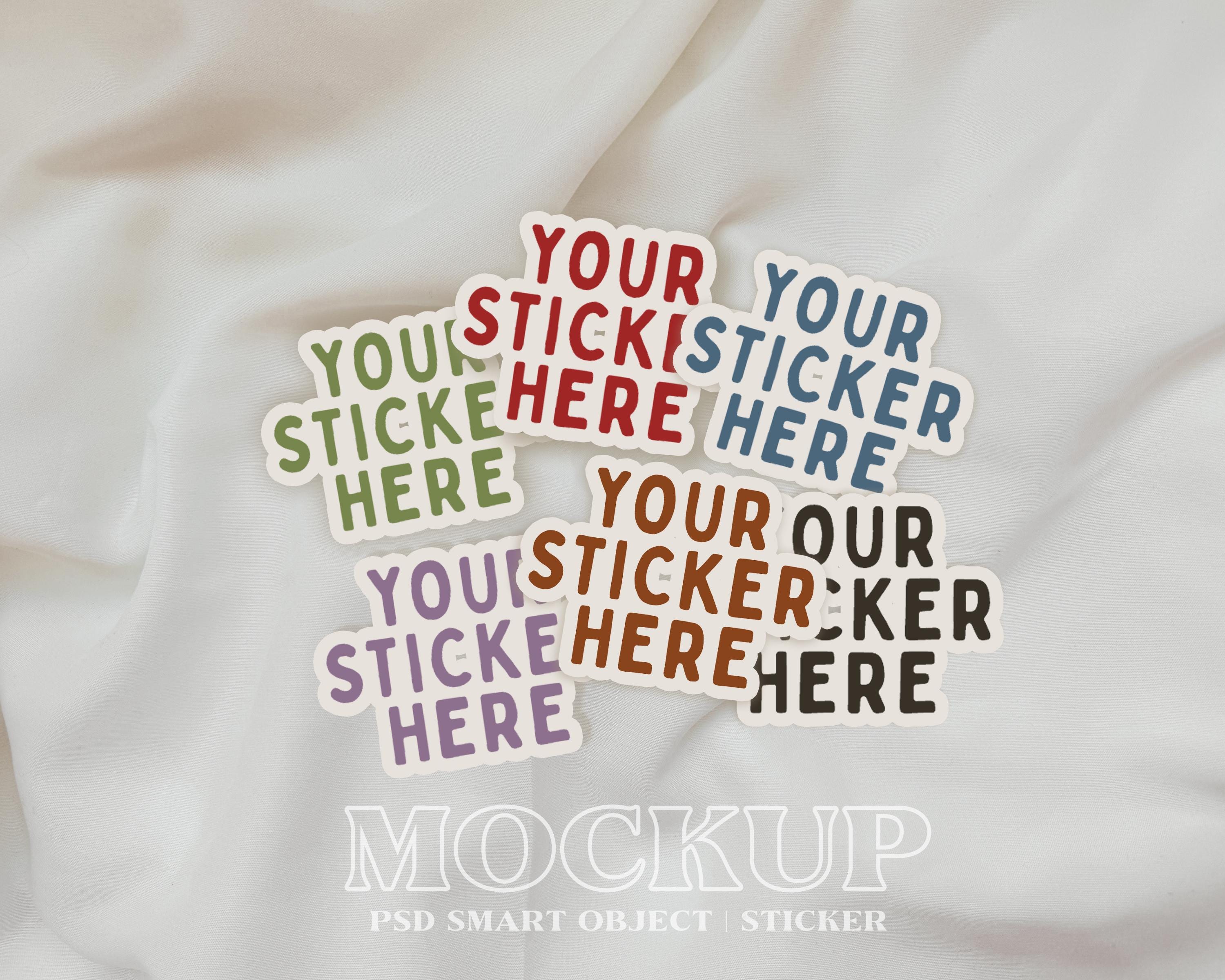 Stacked Sticker Mockup, Sticker Mockup, Canva Mockup, Printify Sticker ...