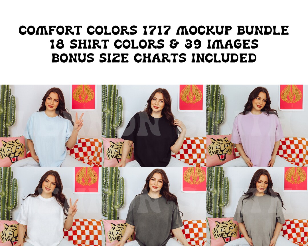 Comfort Colors Mockup Bundle, Comfort Colors 1717 Mock Bundle, Comfort ...