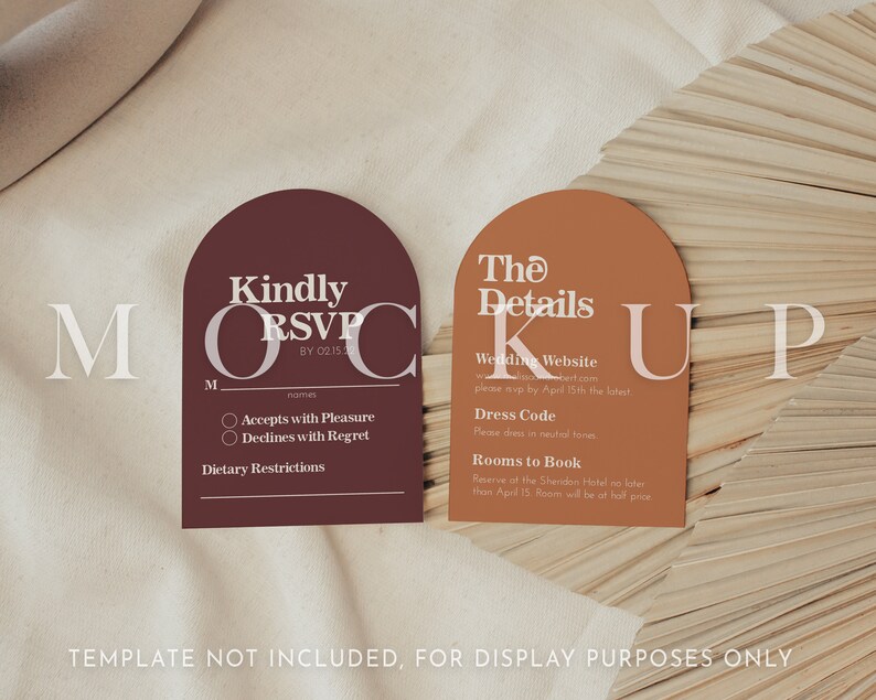 3.5 X 5 Arched Mock Up, Curved Wedding Invite Mock, Arch Mockup, Arch ...