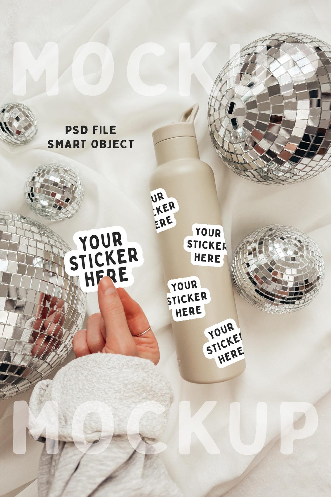 Sticker Mockup, Sticker Mockup, Mockup, Printify Sticker Mockup, Disco ...