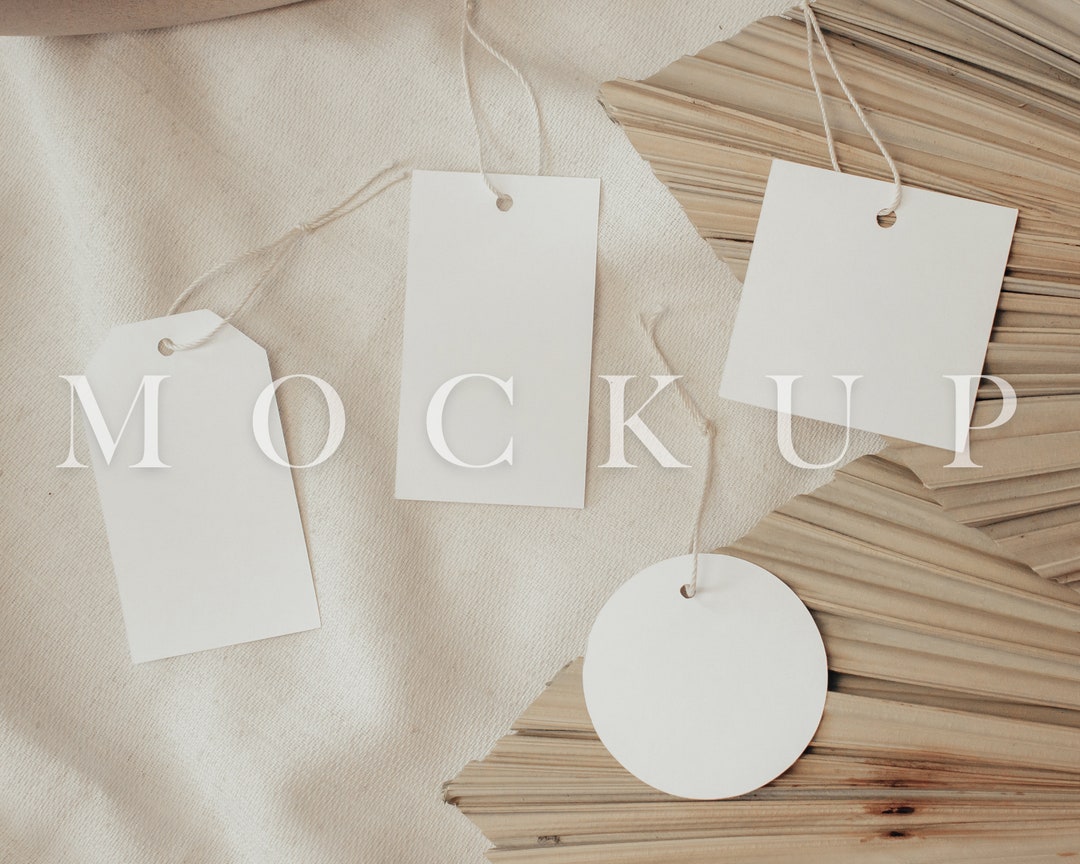 Hang Tag Mockup Bundle, Hang Tag Mock, Clothing Tag Mock, Round Tag ...