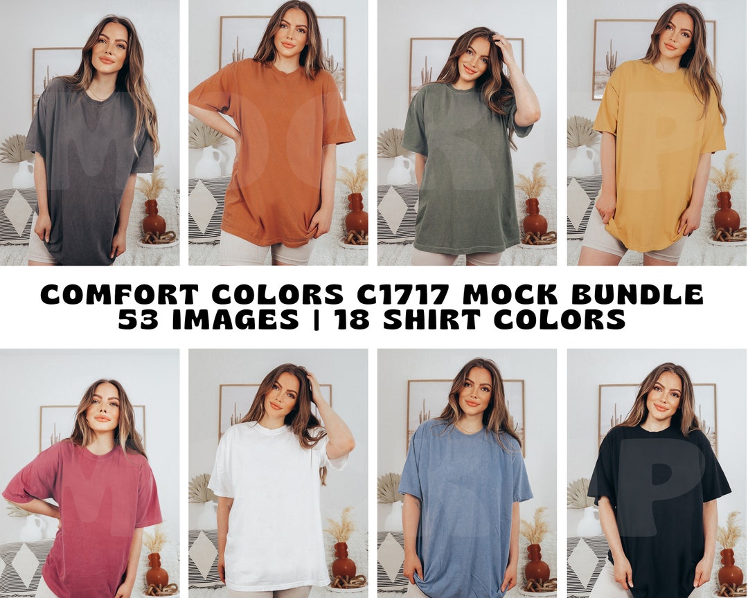 Comfort Colors Mockup Bundle, Comfort Colors C1717 Mock Bundle, Comfort ...