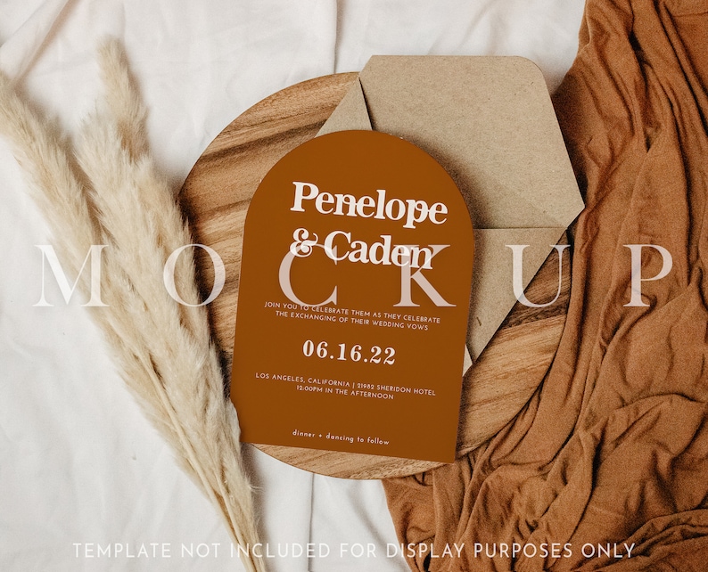 5x7 Arched Mock Up, Curved Wedding Invite Mock, Arch Mockup, Arch ...