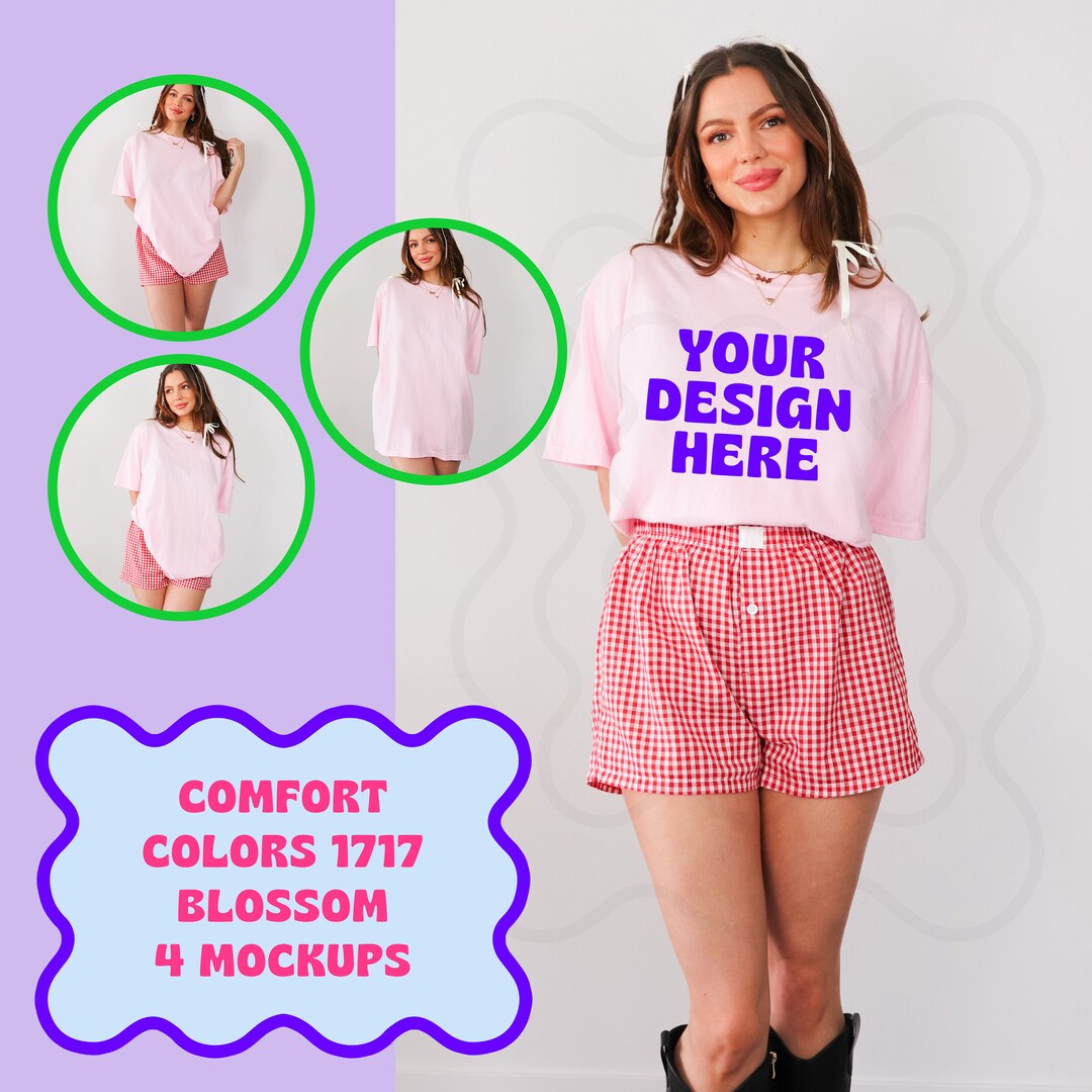 Blossom Comfort Colors C1717 Mockup, Coquette Blossom Mockup, Bow ...