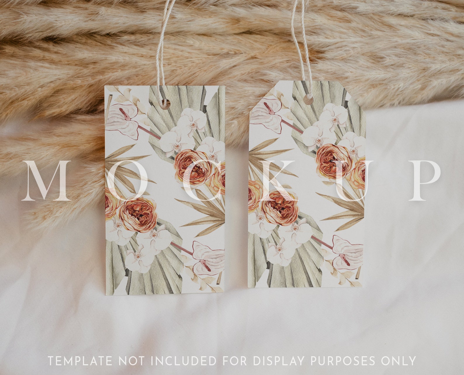 2 X 3.5 Tag Mockup, Hang Tag Mock, Clothing Tag Mock, Rectangle Tag ...