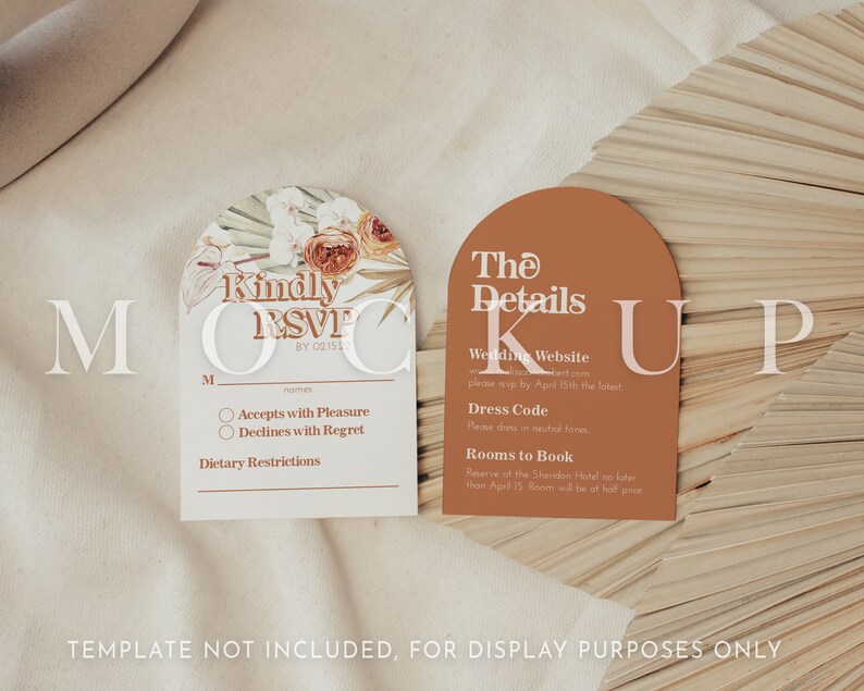 3.5 X 5 Arched Mock Up, Curved Wedding Invite Mock, Arch Mockup, Arch ...