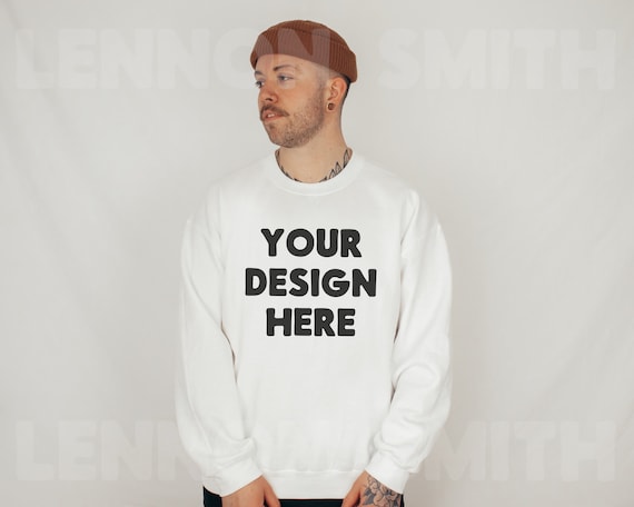 Gildan 18000 White Crewneck Mockup Gildan Crewneck Mockup | Etsy