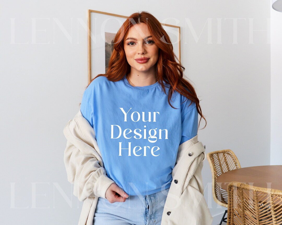 Carolina Blue Gildan 64000 Mockup Carolina Blue Gildan Shirt - Etsy