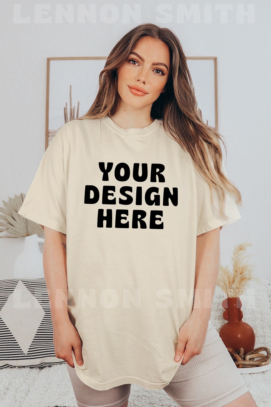 Ivory Comfort Colors C1717 Mockup, Ivory Mockup, Comfort Colors Mockup ...