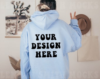Back of Blue Hoodie - Etsy