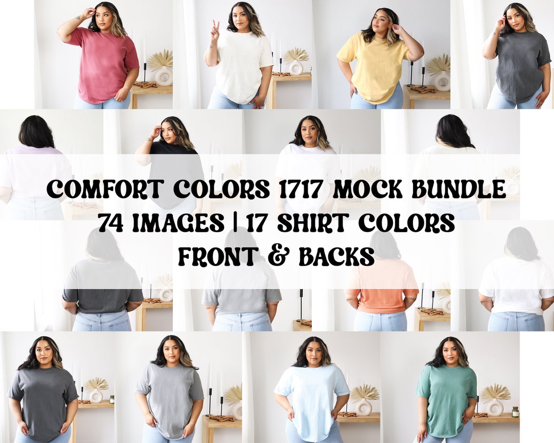 Comfort Colors Mockup Bundle, Comfort Colors C1717 Mock Bundle, Comfort ...