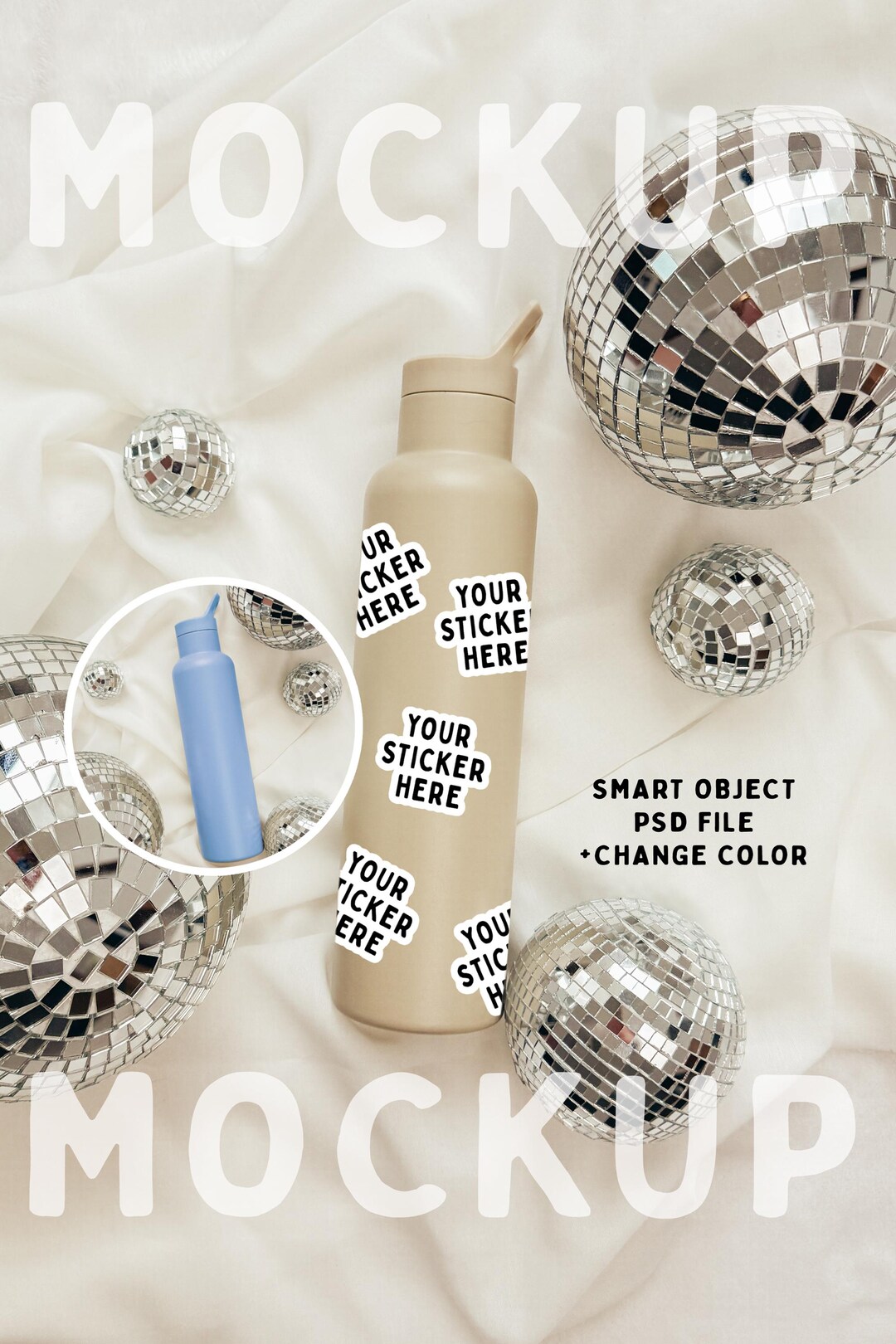 Sticker Mockup, Sticker Mockup, Mockup, Printify Sticker Mockup, Disco ...