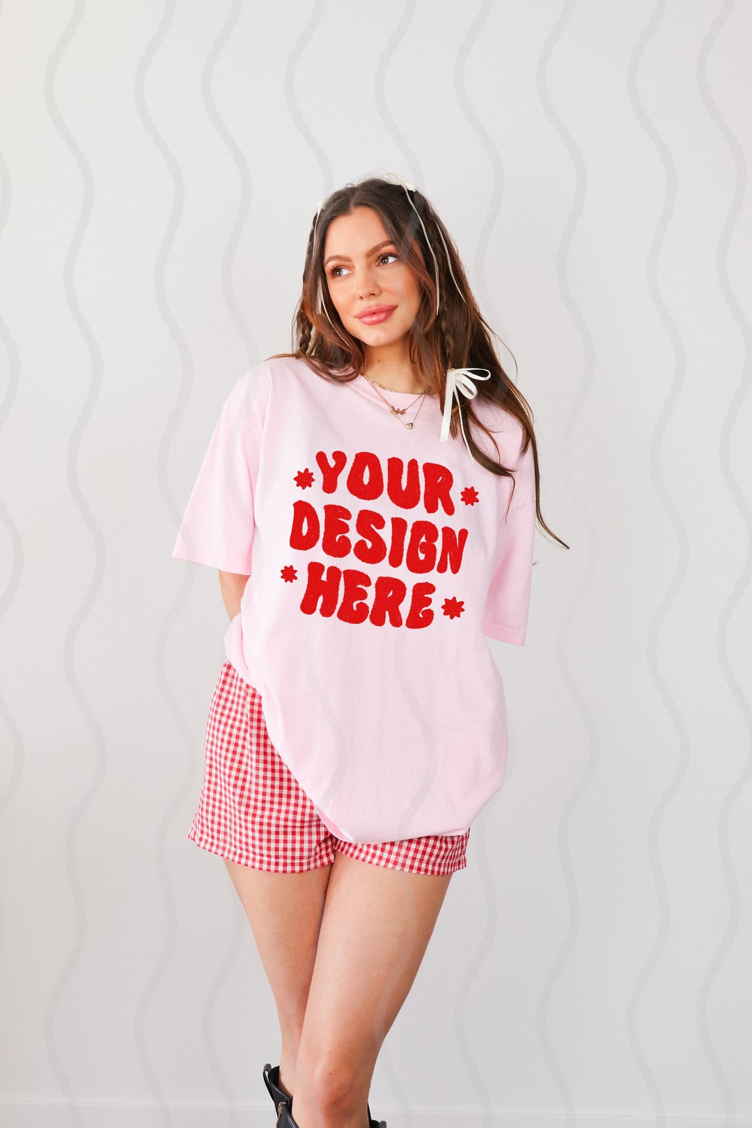 Blossom Comfort Colors C1717 Mockup, Coquette Blossom Mockup, Bow ...