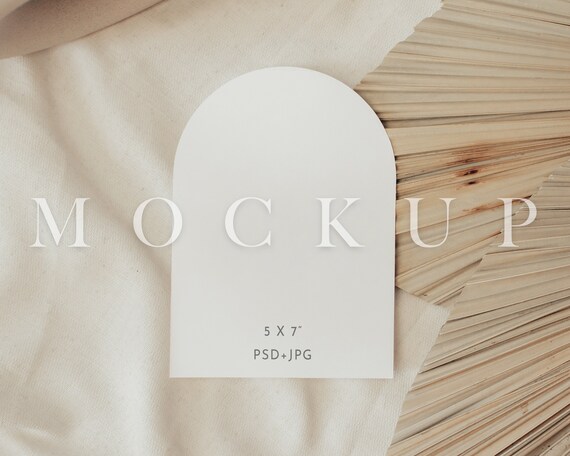 5x7 Arched Mock Up Curved Wedding Invite Mock Arch Mockup - Etsy