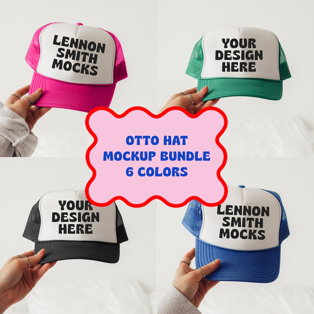 Otto Hat Mockup Bundle, Otto Mockup, Otto Cap 39-169, Otto Cap Mockup ...