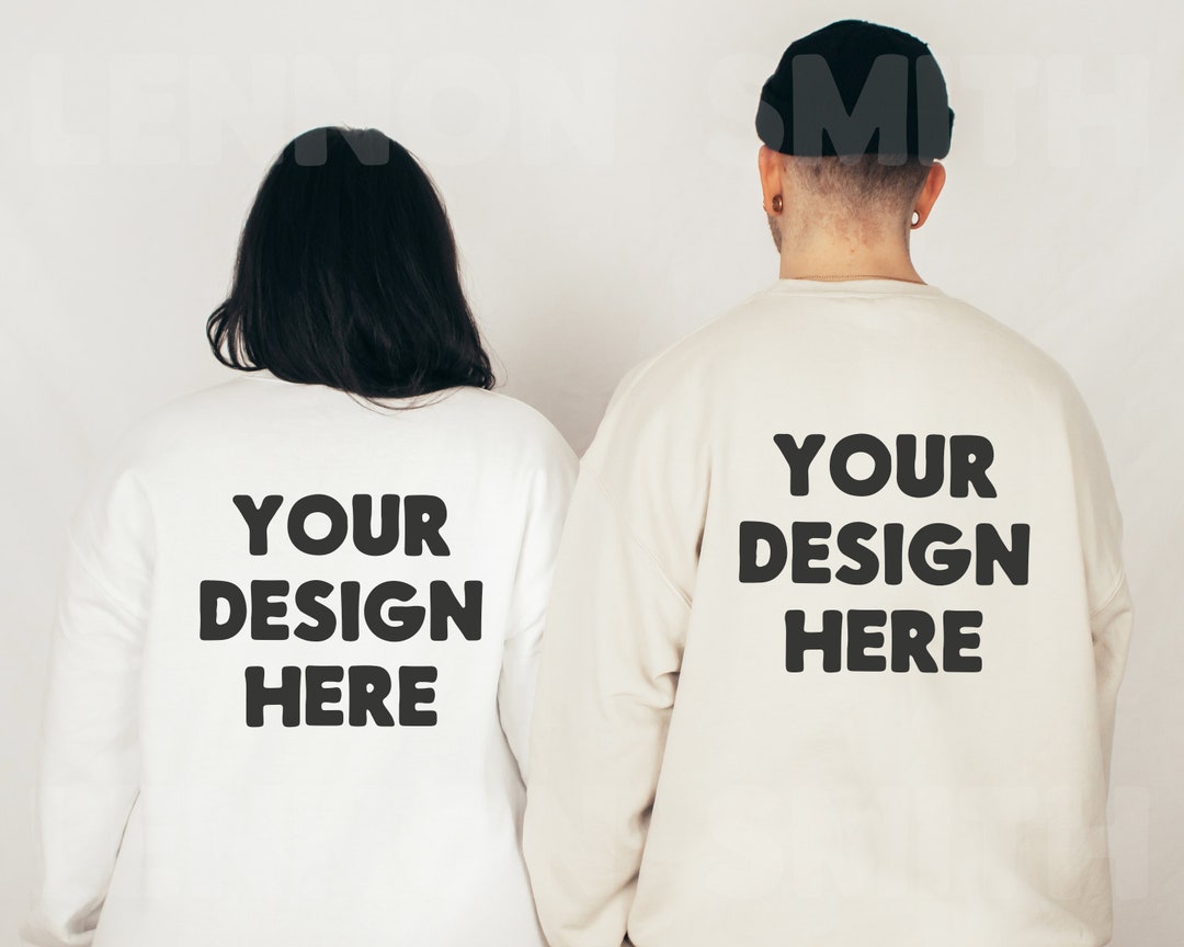 Back of Crewneck Mock, Couple Mockup, Husband Wife Crewneck Mock, Mom ...