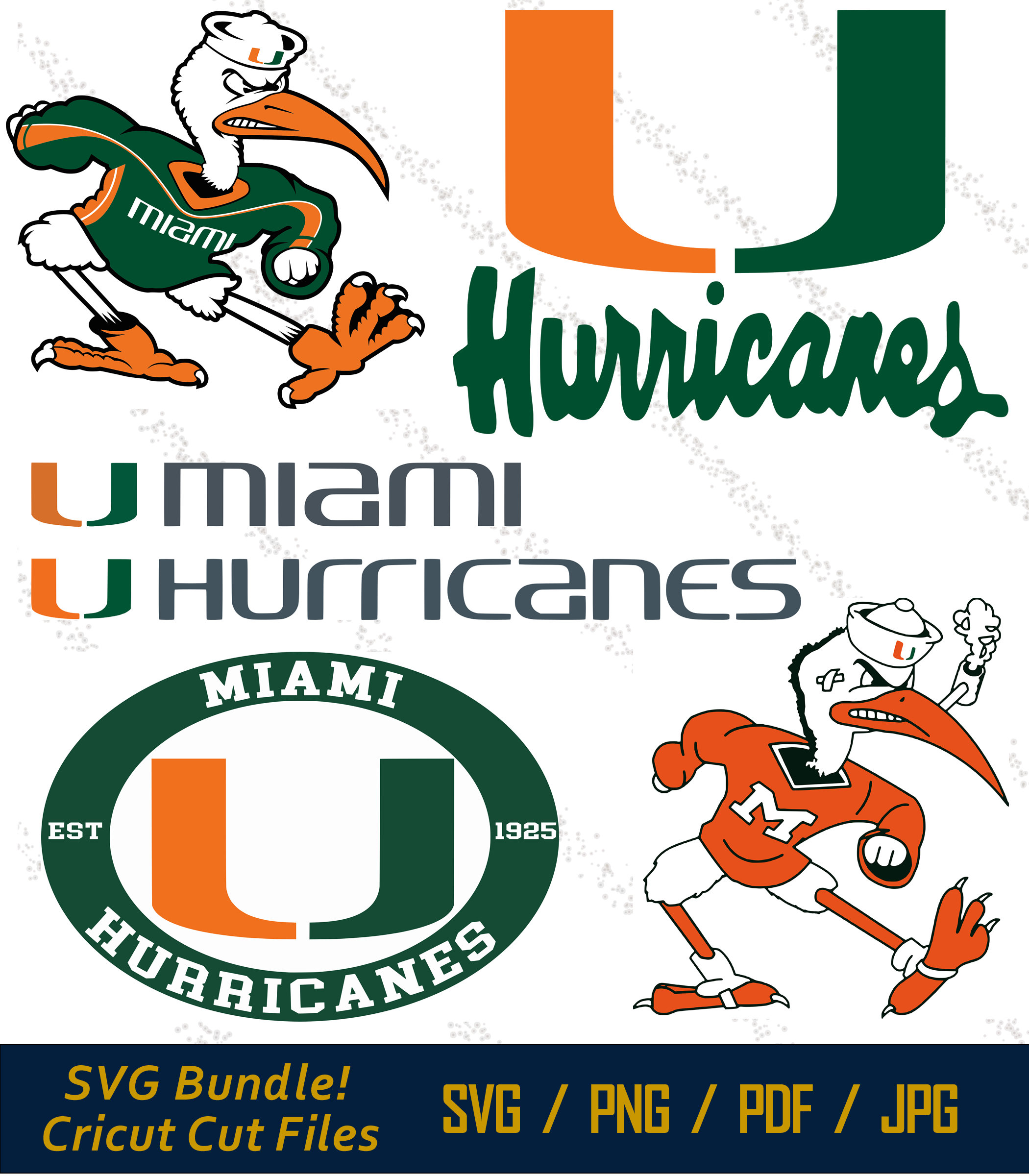 Miami Hurricane Logo Clipart Black