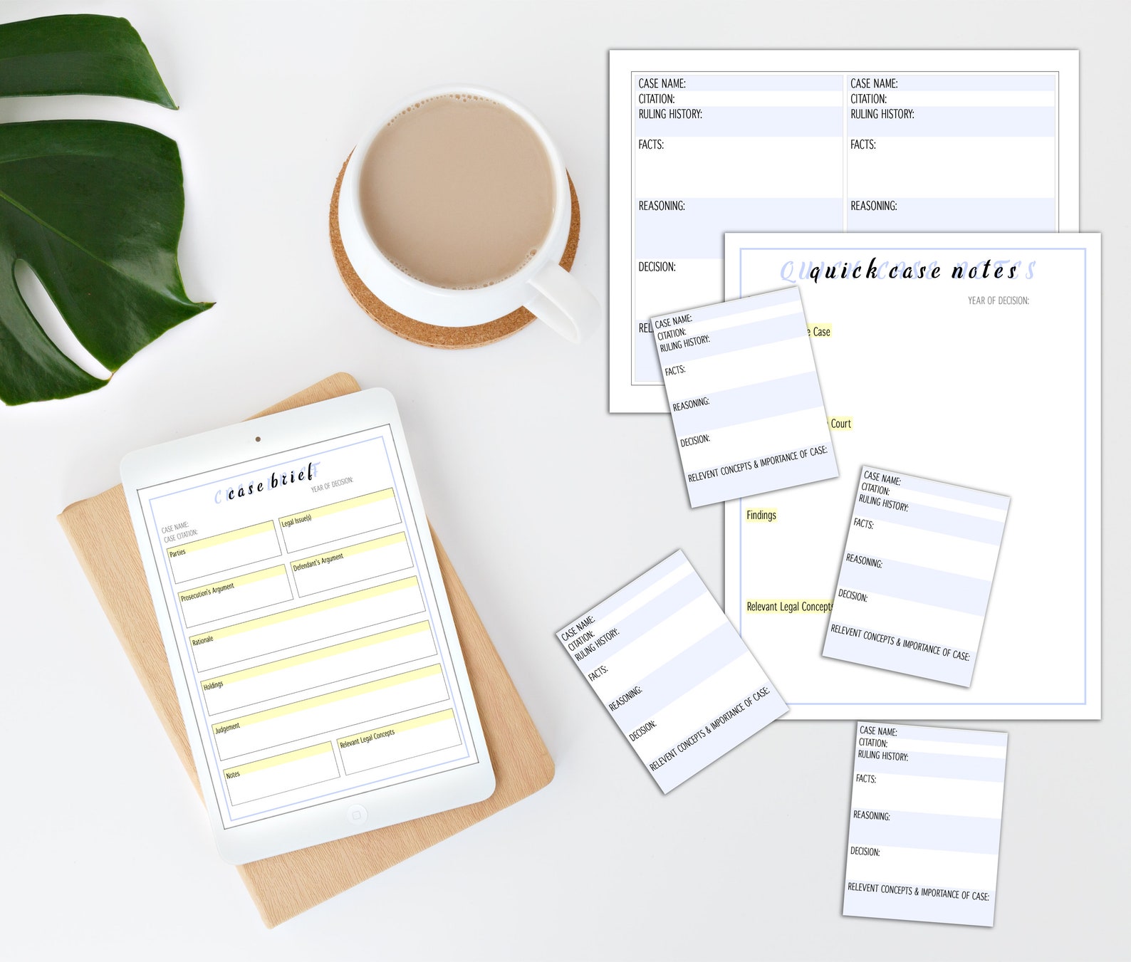 Case Notes & Case Brief Templates | Student Resources | PDF Format | 4 ...