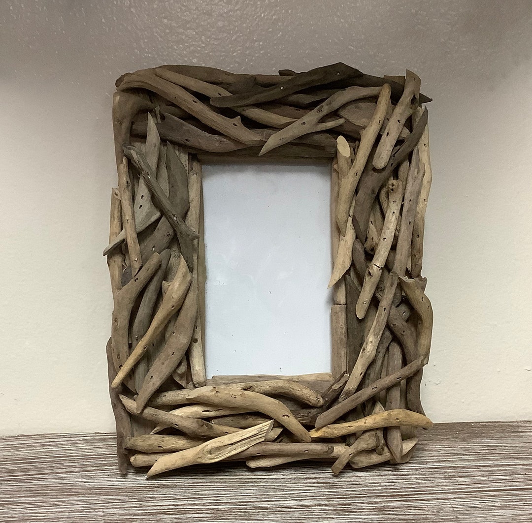 Driftwood Photo Frame – Rustic Coastal Picture Frame, Beach House Décor, Nautical Home Accent - Etsy