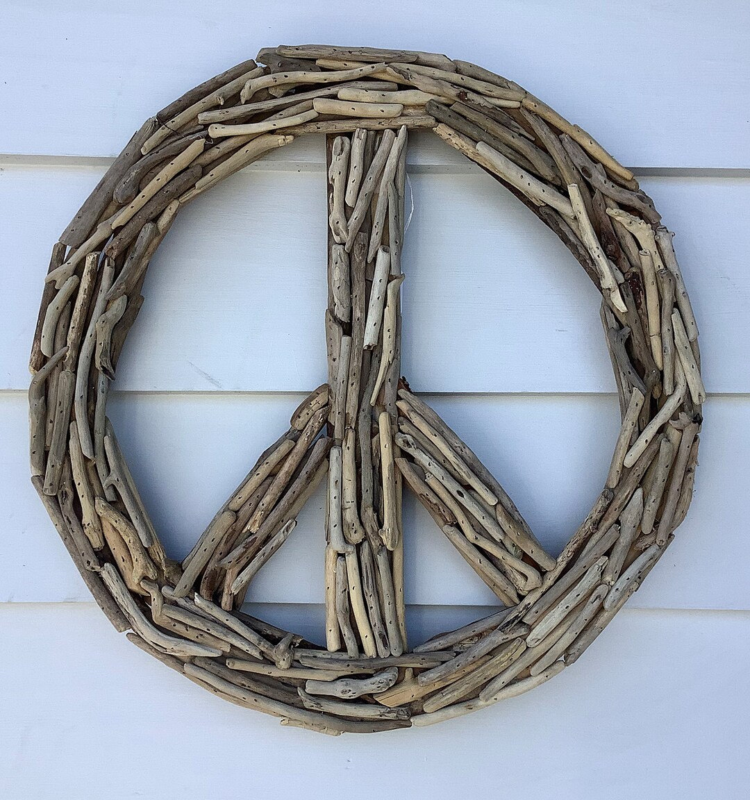 Driftwood Peace Sign Wall Decor - Etsy