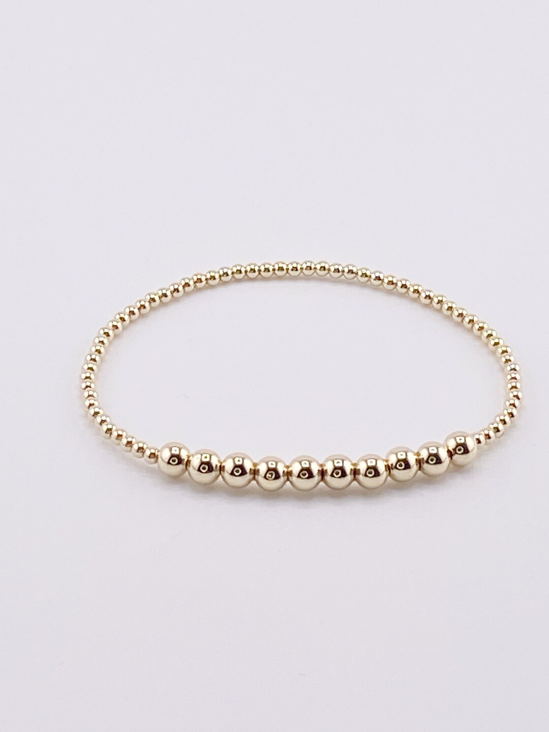 Stackable 14kt Goldfilled Bead Bracelets - Etsy UK