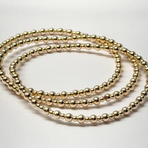 Stackable 14kt Goldfilled Bead Bracelets - Etsy