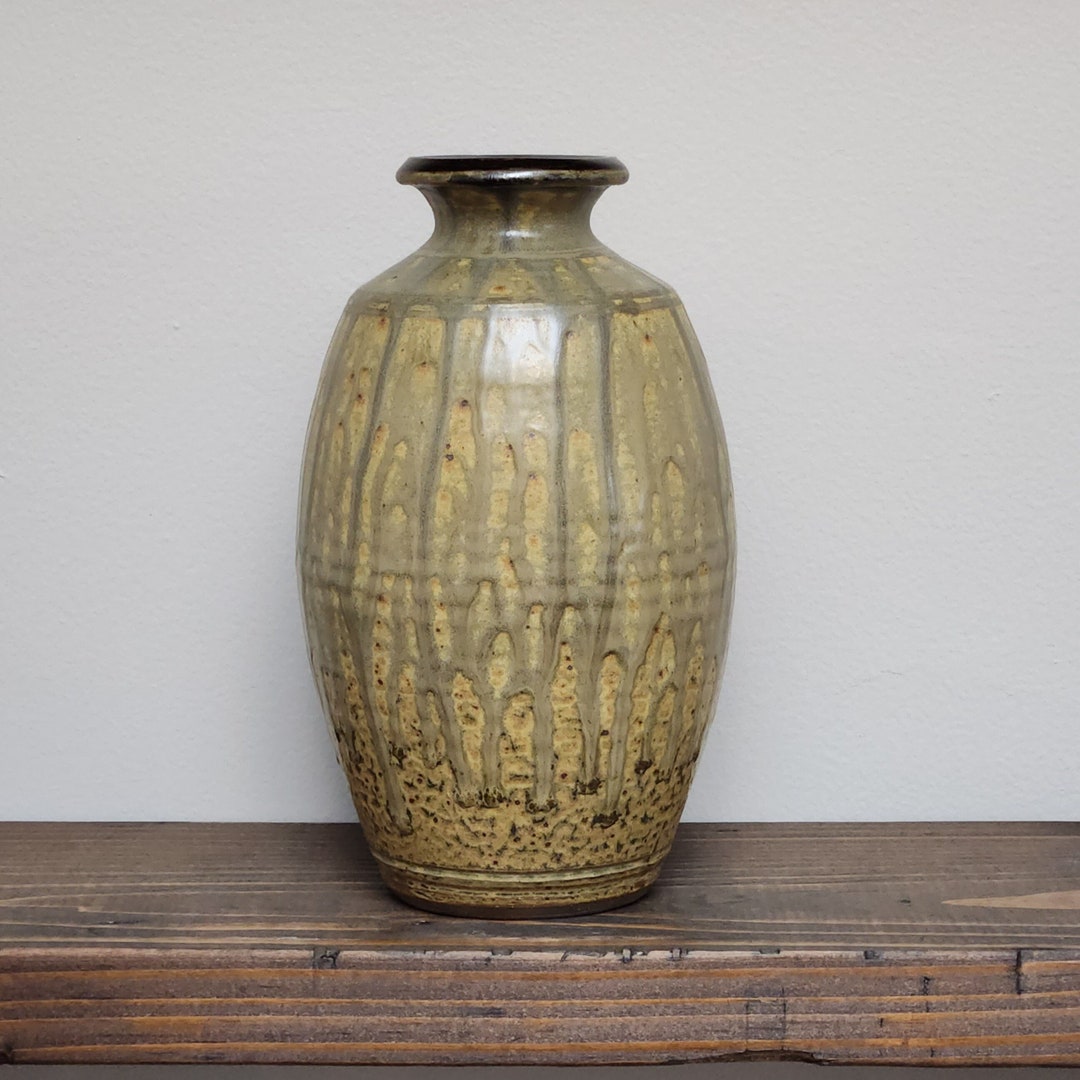 Hand Thrown Vase Pottery Vase Bottle Vase Ash Glazed Vase - Etsy
