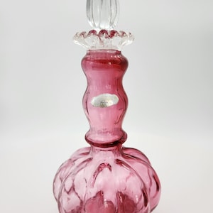 Vintage 1940's Fenton Glass Ruby Overlay Cologne Bottle - Etsy
