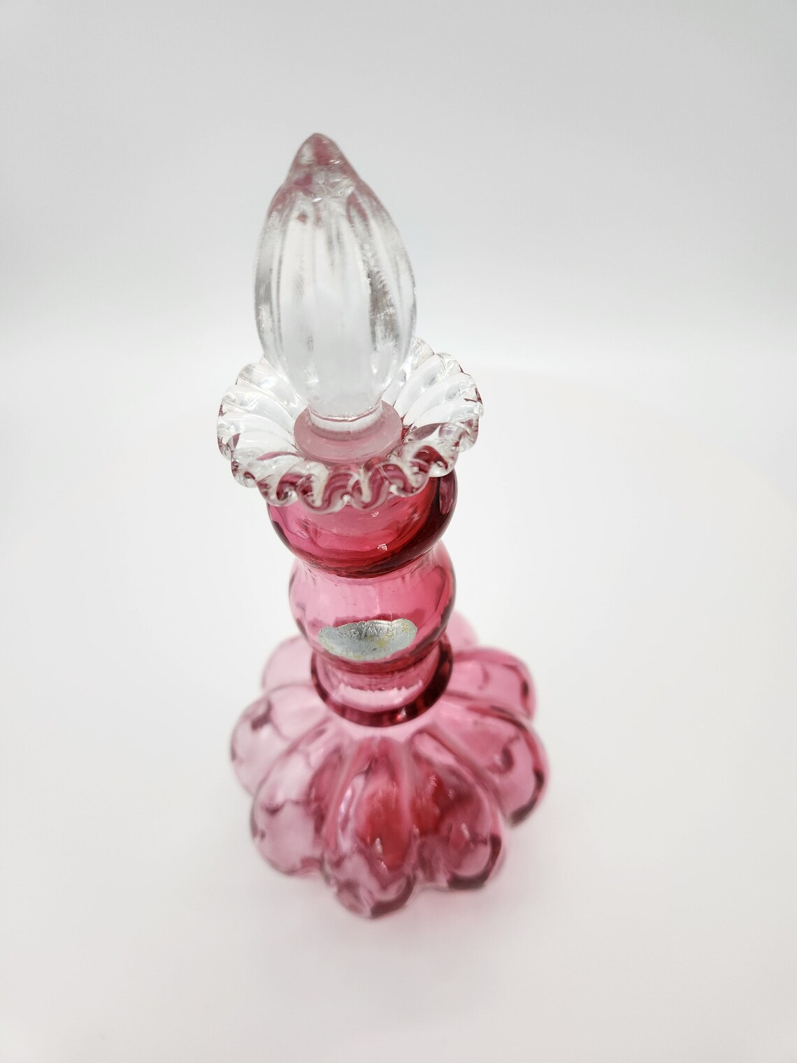 Vintage 1940's Fenton Glass Ruby Overlay Cologne Bottle - Etsy