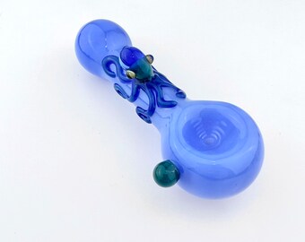 Frog on Milky Blue Pipe Frog Pipe Glass Pipe Glass Frog Animal Pipes ...