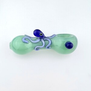 Octopus on Sea Green Pipe - Octopus Pipe | Glass Pipe | Glass Octopus ...