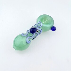 Octopus on Sea Green Pipe - Octopus Pipe | Glass Pipe | Glass Octopus ...
