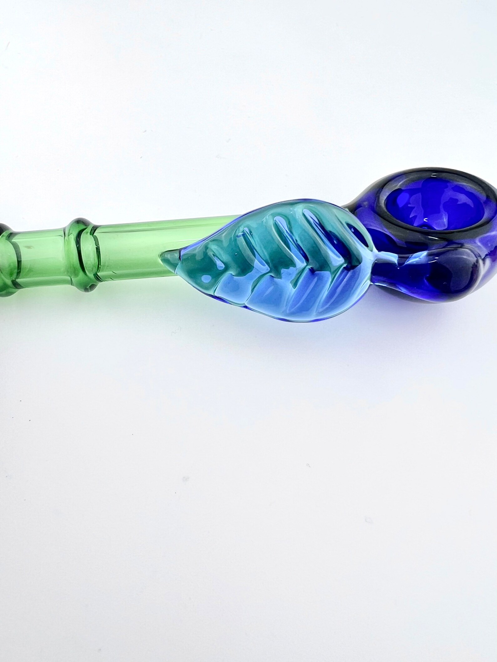 Blue and Green Leaf Pipe Leaf Pipe Glass Pipe Glass Leaf - Etsy