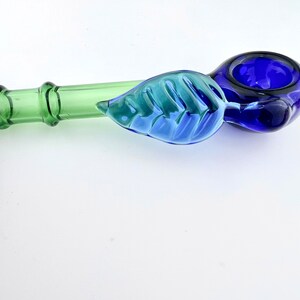 Blue and Green Leaf Pipe - Leaf Pipe | Glass Pipe | Glass Leaf | Peace ...