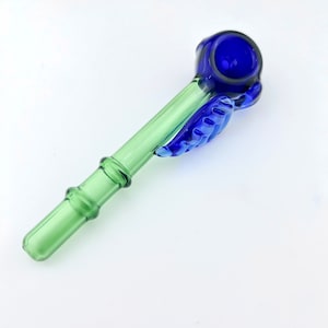 Blue and Green Leaf Pipe Leaf Pipe Glass Pipe Glass Leaf - Etsy