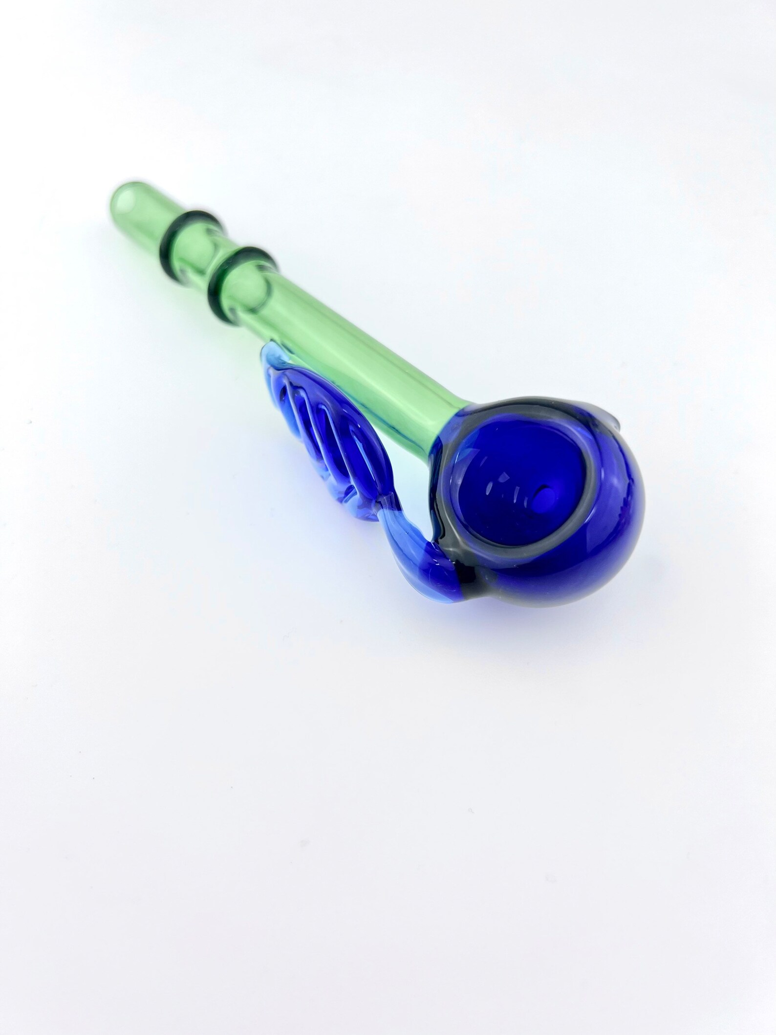 Blue and Green Leaf Pipe Leaf Pipe Glass Pipe Glass Leaf - Etsy