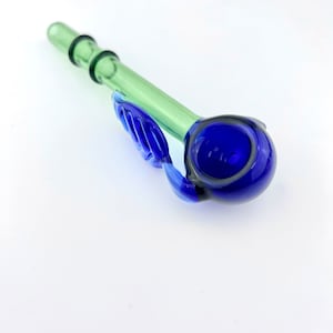 Blue and Green Leaf Pipe - Leaf Pipe | Glass Pipe | Glass Leaf | Peace ...