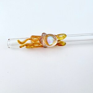 Opal Octopus Honey Straw Glass Honey Straws Octopus Straws Octopus ...