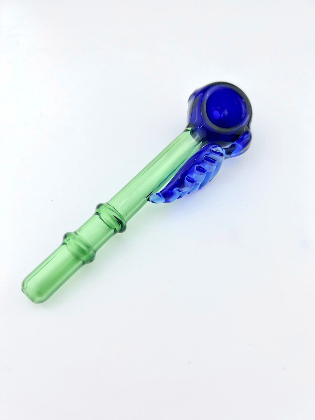 Blue and Green Leaf Pipe - Leaf Pipe | Glass Pipe | Glass Leaf | Peace ...