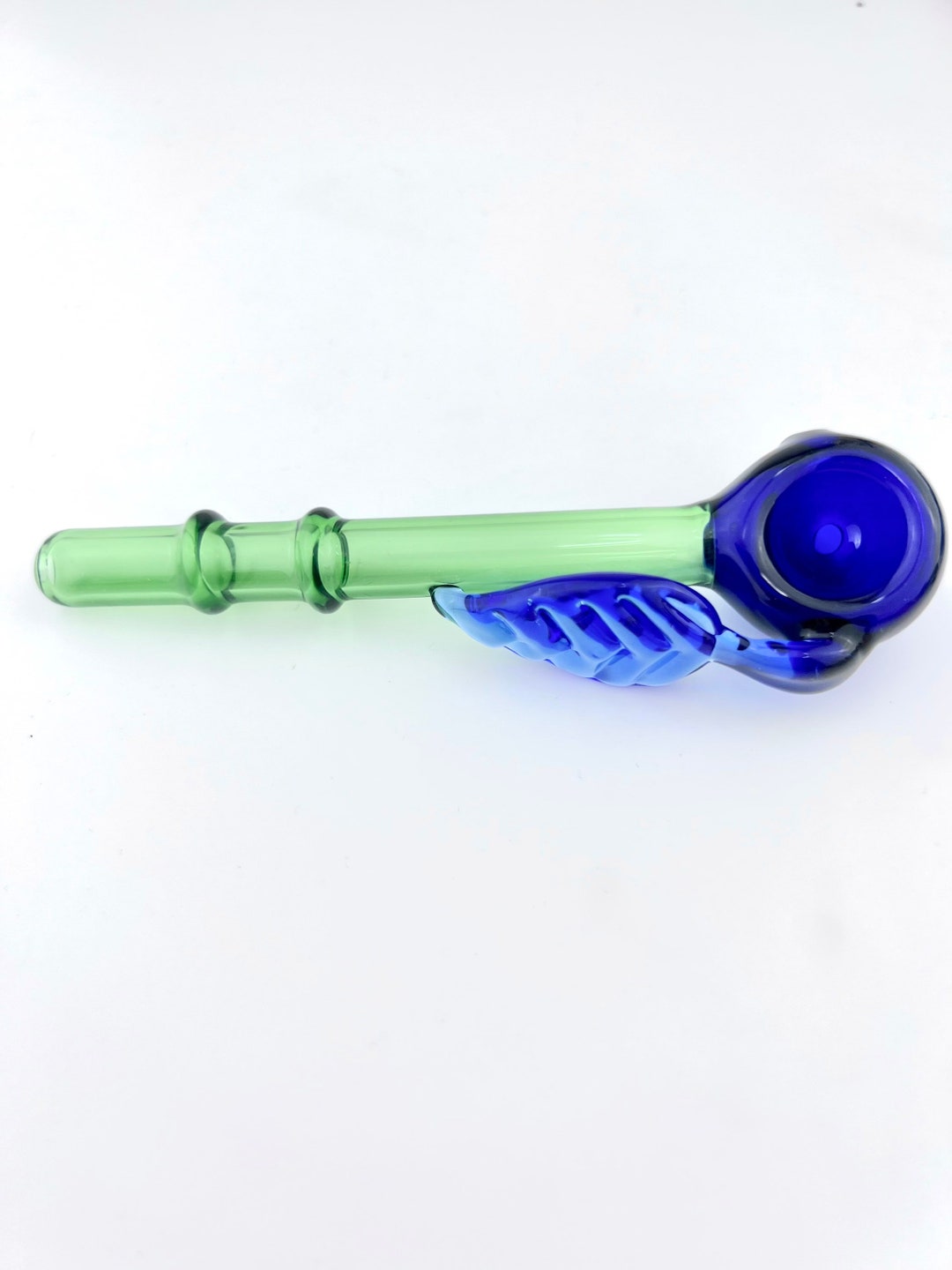 Blue and Green Leaf Pipe Leaf Pipe Glass Pipe Glass Leaf - Etsy