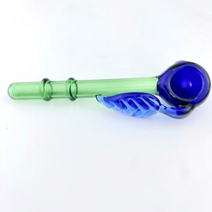 Blue and Green Leaf Pipe - Leaf Pipe | Glass Pipe | Glass Leaf | Peace ...