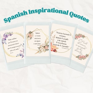 Spanish Inspirational Quotes Digital Download - Set of 8 - Wall Art ...
