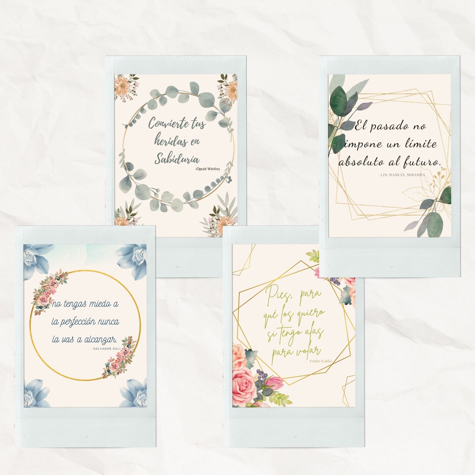 Spanish Inspirational Quotes Digital Download Set of 8 Wall Art ...