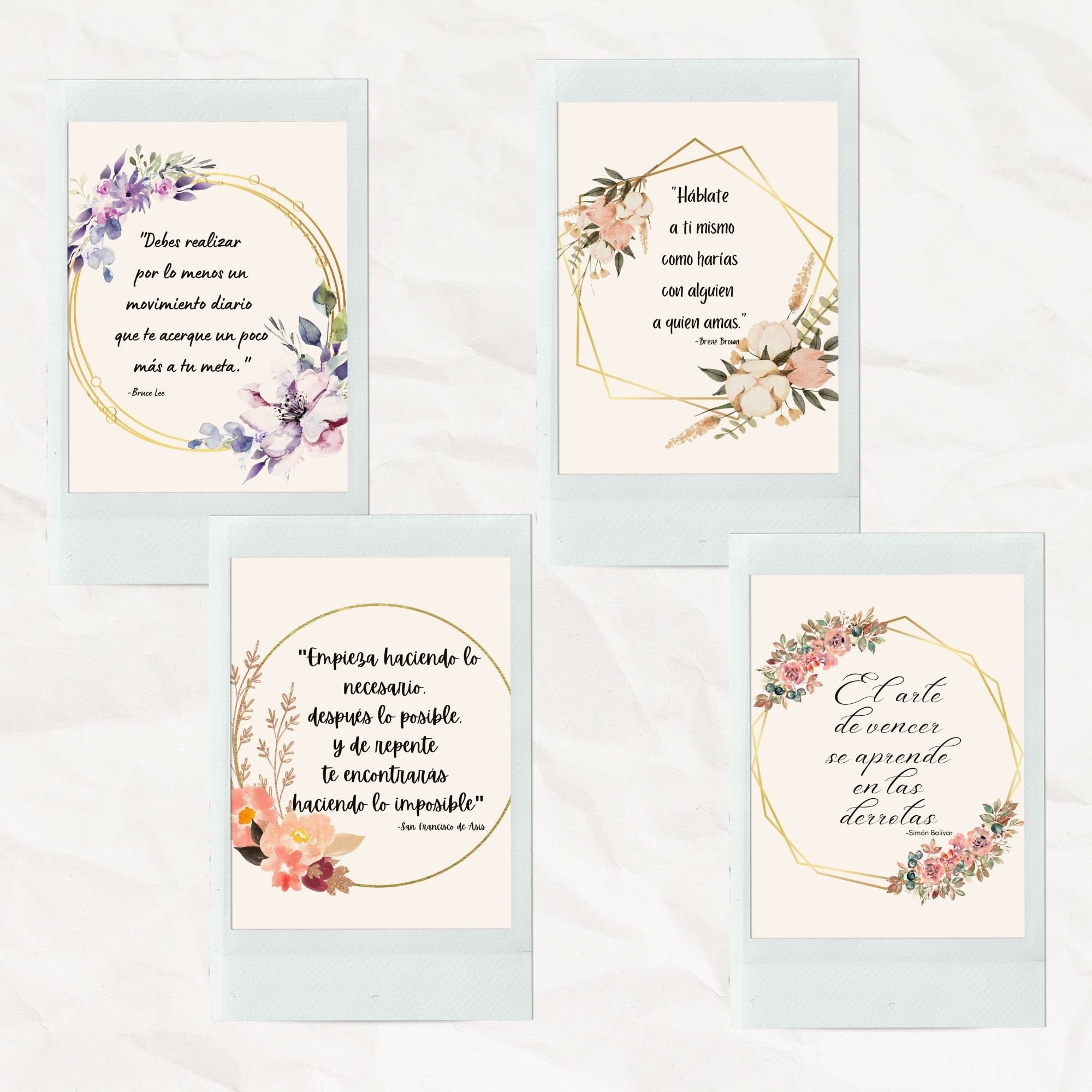 Spanish Inspirational Quotes Digital Download - Set of 8 - Wall Art ...