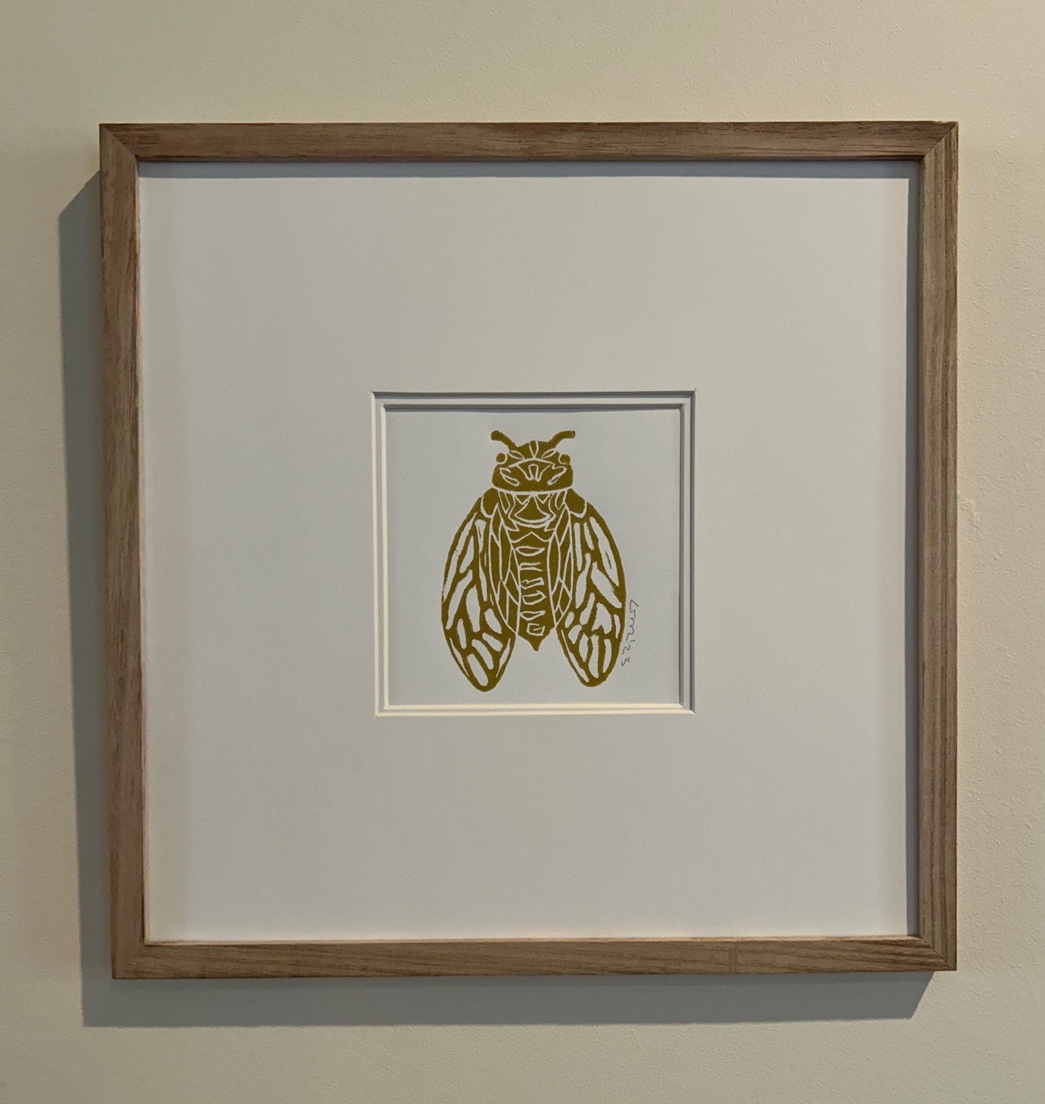 CICADA Original Block Print Mini Block Print Handmade - Etsy