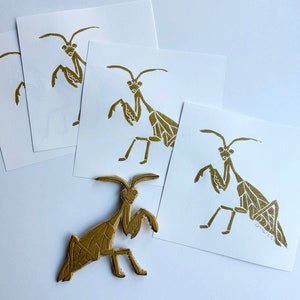 PRAYING MANTIS Mini Block Print - Linocut - Handprinted - Wall Art ...