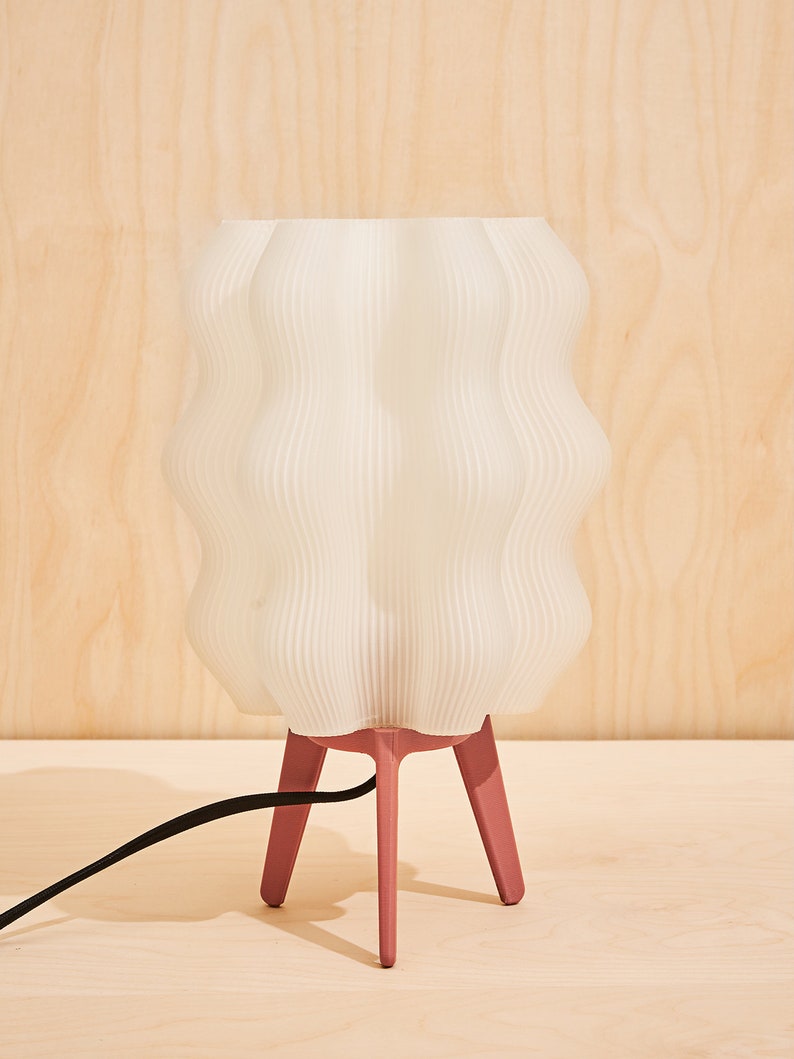Wavy Lamp Standard 3D Printed Lamp Funky Lamp Sculptural - Etsy