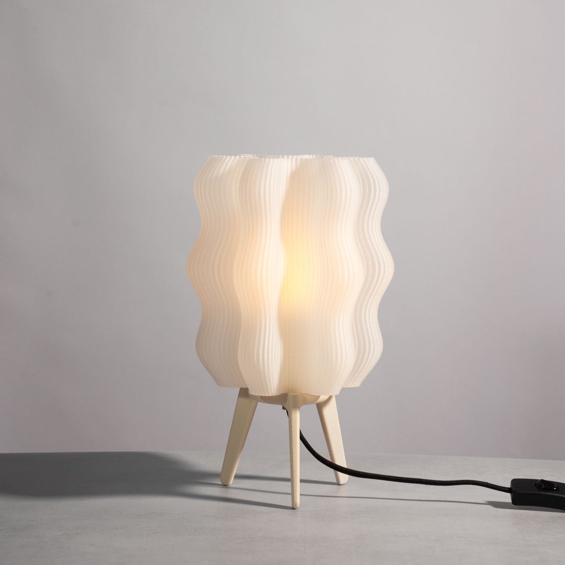 Wavy Lamp Standard 3D Printed Lamp Funky Lamp Sculptural - Etsy