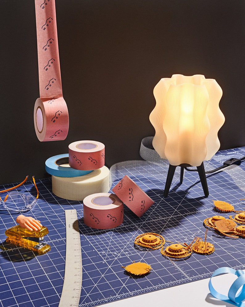 Wavy Lamp Standard 3D Printed Lamp Funky Lamp Sculptural - Etsy